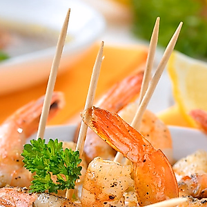 1000 Pieces Premium Bamboo Wooden Toothpicks - For Personal Hygiene, Disposable Appetizer Skewers, Cocktail Sticks or Arts & Crafts - by Mobi Lock