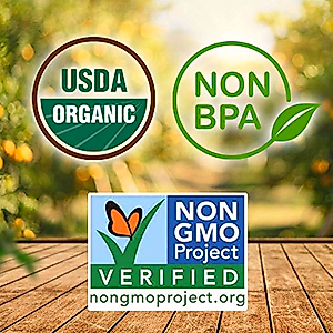 Yummy Organics Baby Food - Organic Fruit and Vegetable Puree, Non-GMO, Gluten-Free, No Added Sugar or Salt, Resealable and Reusable BPA-Free Cups, Pears, 12 Pack