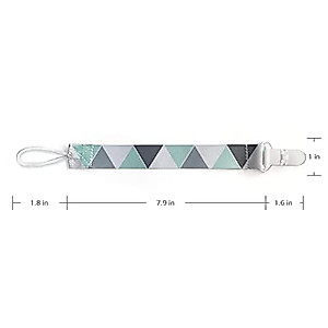 PandaEar Baby Pacifier Clips Solid Color, 4 Pack Universal Holder Leash for Boys and Girls, Teething Toys Teethers (Neutral)