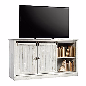 Sauder Barrister Lane Credenza, for TVs up to 60", White Plank finish