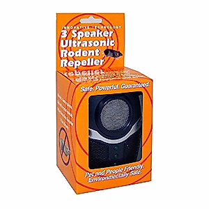 Ultrasonic Rodent Repeller Commercial Triple Speaker Model Repels Rodents, Rats & Mice.