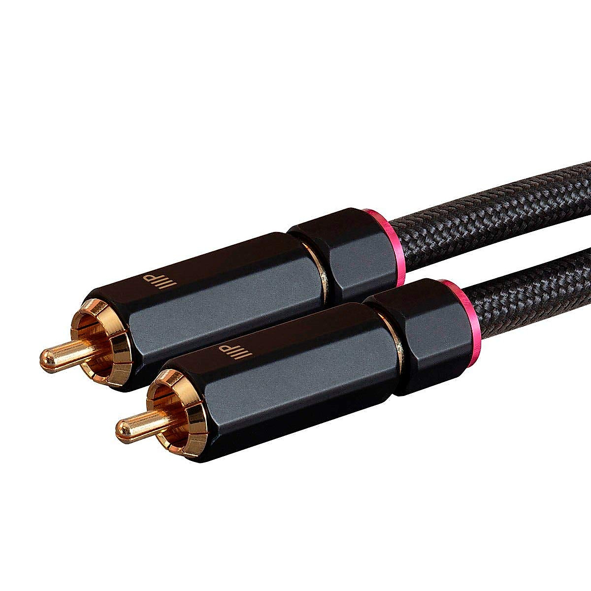 Monoprice 3.5mm to 2-Male RCA Adapter Cable - 15 Feet - Black, Gold Plated Connectors, Double Shielded with Copper Braiding - Onix Series