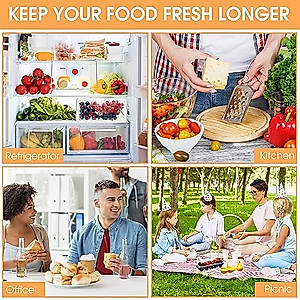 Thyle Clear Storage Bins with Lids Plastic Stackable Fridge Organizers with Removable Drain Tray Keep Fresh Food Storage Containers for Fridge Refrigerator Fruit Vegetables Pantry (9 Pcs,XL, L, S)