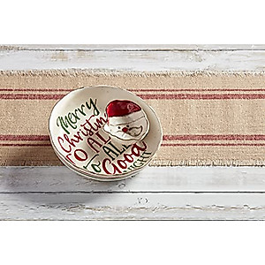 Mud Pie, Multi, Farmhouse Christmas Chip & Dip Set, 2.5" x 10.5", chip 2 1/2" x 10 1/2" dia | dip 2" x 4 1/2"
