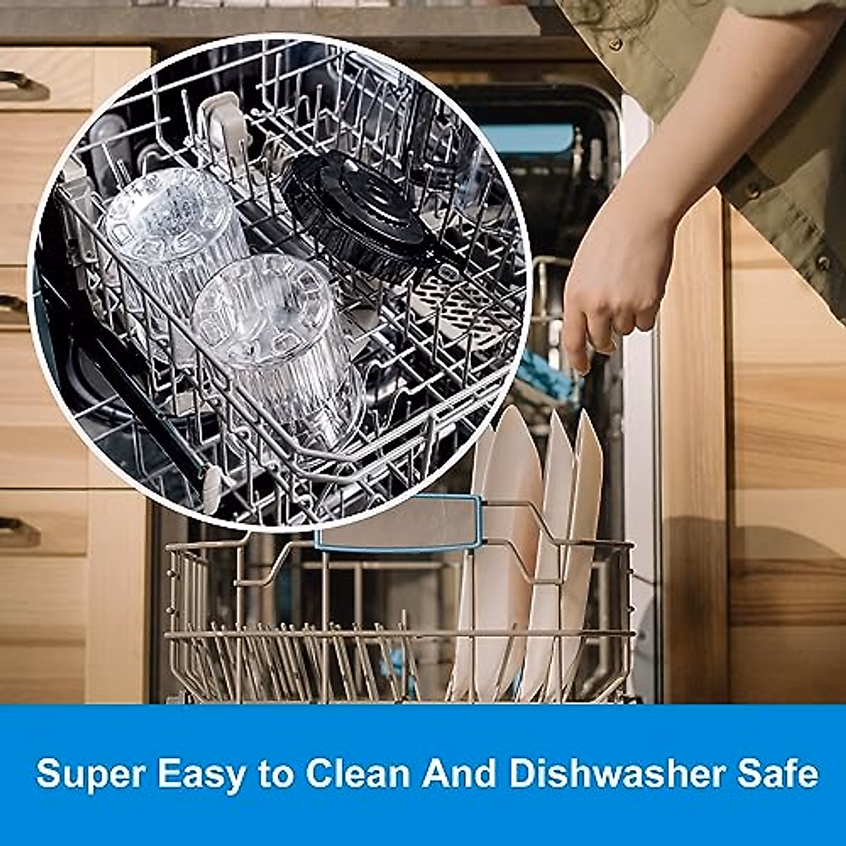 CUTIECLUB 4 Ice Cream Pint Containers 24oz and Lids for Ninja Creami NC500 NC501 Series Deluxe ice Cream Makers, and Stainless Steel Ice Cream Scooper with Trigger Release Set