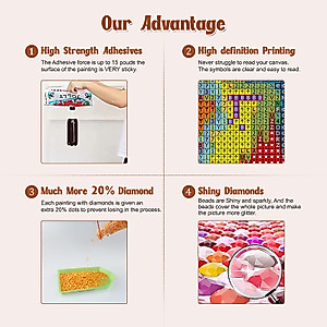 NAIMOER Happy Fall Diamond Art Kits for Adults, 5D Truck Diamond Art Kits for Adults, DIY Full Drill Pumpkin Diamond Art Fall Diamond Art for Home Decor 30x40cm