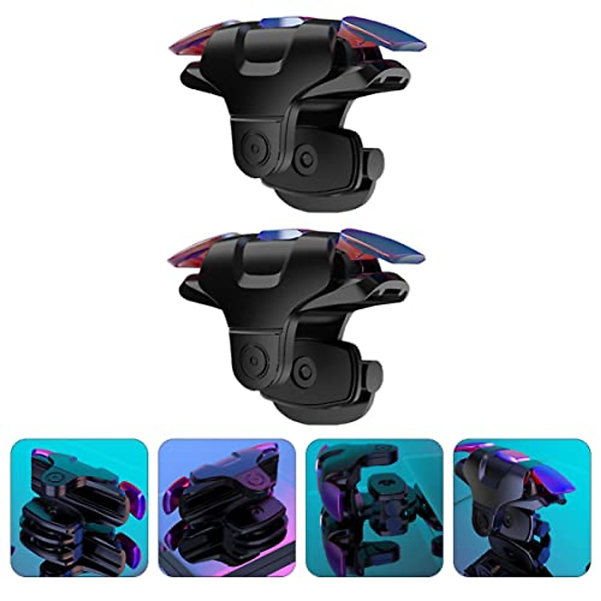Mikikit Phone Handle 3 Pairs Mobile Mobile Game Controller Mobile Phone Gaming Triggers Gamepad Mobile Game Trigger Controller Joystick Grips