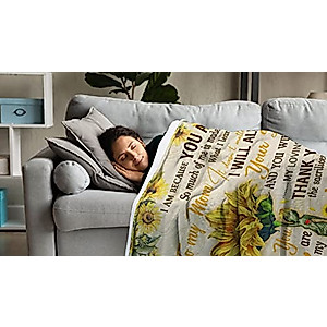 Miryoku Mom Blanket,Gifts for Mom from Daughter,Blanket for Mom Gifts,to My Best Mom Ever Blanket Dear Mom Birthday Gift, I Love You Mom Blanket as Presents from Son-50 × 60"