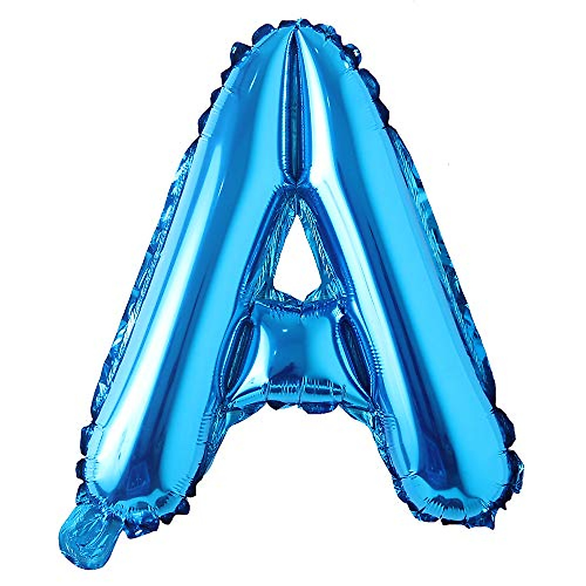 16" inch Single Blue Alphabet Letter Number Balloons Aluminum Hanging Foil Film Balloon Wedding Birthday Party Decoration Banner Air Mylar Balloons (16 inch Pure Blue A)