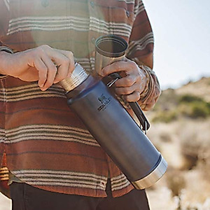 Stanley Classic Legendary Bottle BPA Stainless Steel Thermos - Keeps Cold or Hot for 24 Hours Leakproof Lid Doubles as Cup-Dishwasher Safe, Nightfall, 1.0 L