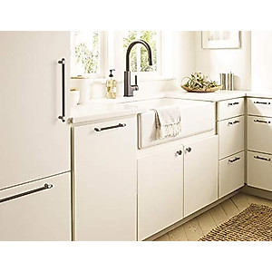 Amerock | Cabinet Knob | Matte Black/Satin Nickel | 1-3/8 inch (35 mm) Diameter | Mergence | 1 Pack | Drawer Knob | Cabinet Hardware