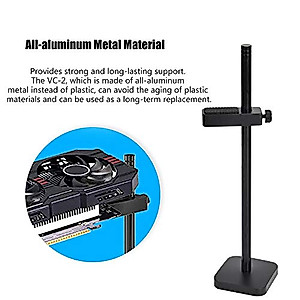 Graphics Card GPU Brace Support, Holder Bracket, Portable Aluminum Polishing Graphics Card Holder Stand Jack Adjustable Bracket Support (Black)