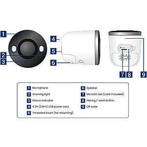 Lorex 2K Indoor/Outdoor Spotlight Camera with Color Night Vision, 2-Way Talk, Person Detection, White (White)