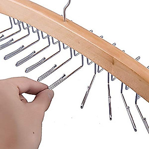 Tosnail Pack of 2 Wooden Tie Organizer Tie Racks Tie Hangers Scarf Hangers Scarf Organizer Rack