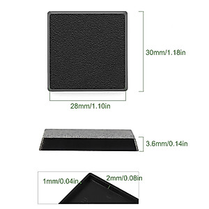 Evemodel Model Square Bases Plastic Black for Wargame Tabletop (30 * 30mm-40pcs)