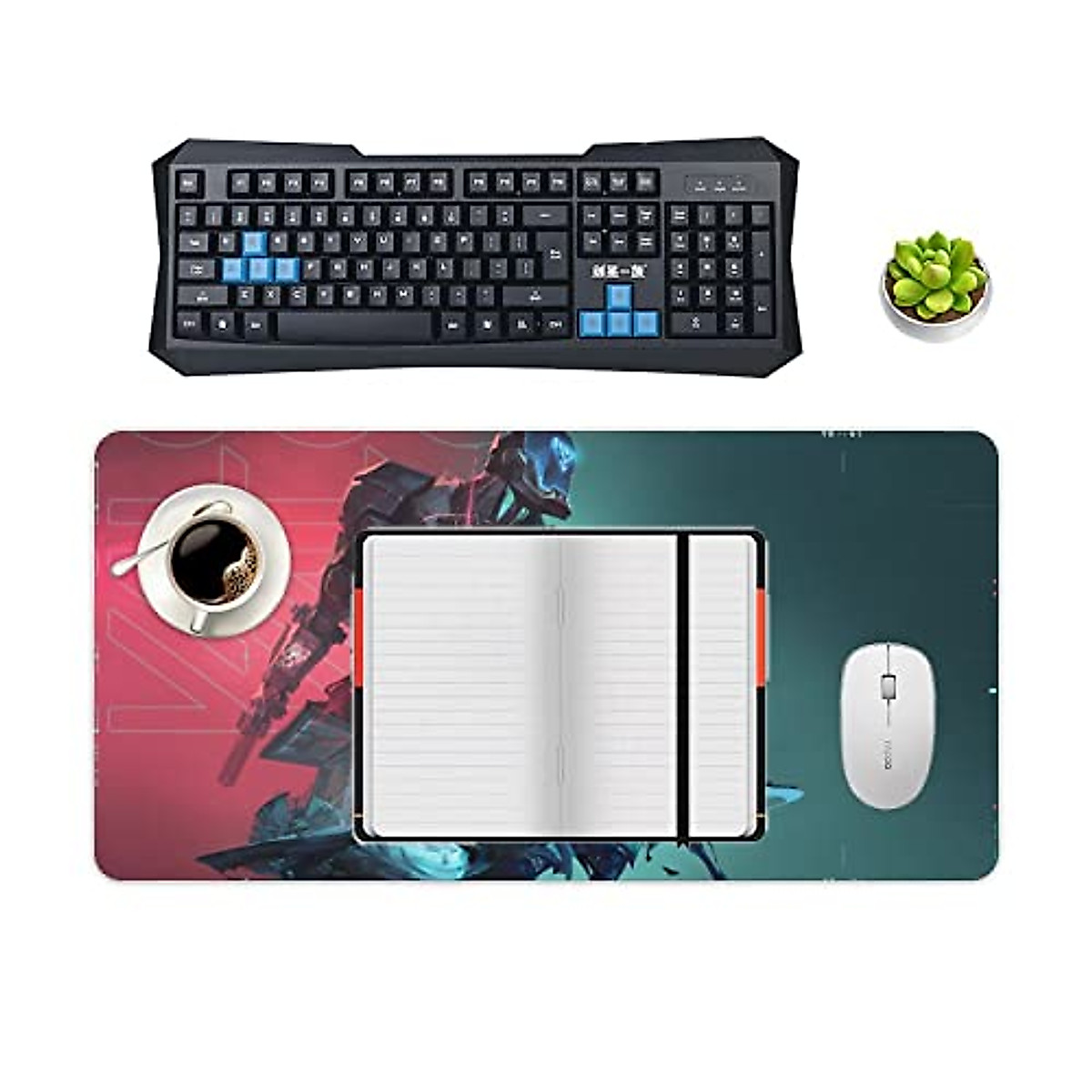 Extended Gaming Mouse pad, Large Gaming Mousepad, Cute Cartoon Desk Mat, Waterproof Anti-Dirty Skid Proof Lockrand Keyboard Mat, Computer Keyboard and Mice Combo Pads Mouse Mat, 60x30cm, 24x12 inch