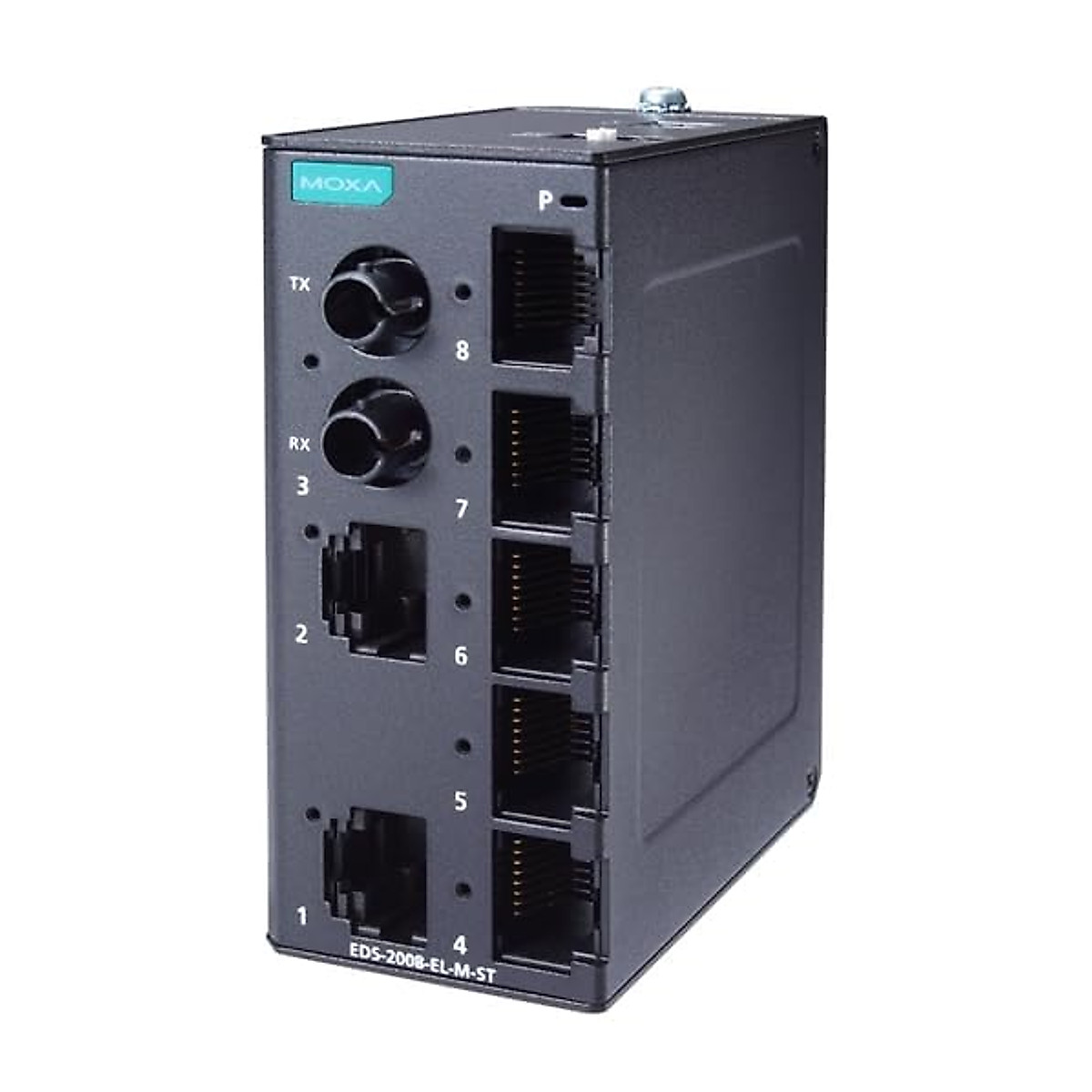 MOXA EDS-2008-EL 8-Port Entry-Level Unmanaged Switch, 8 10/100BaseTX Ports, -10 to 60°C