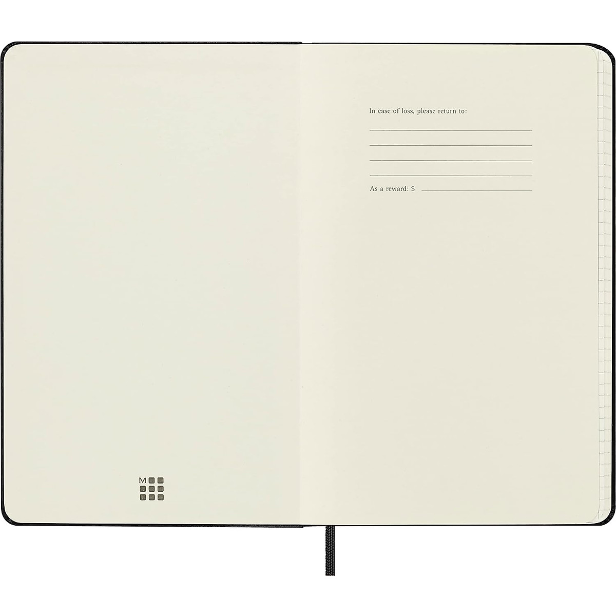 Moleskine Classic Notebook, Hard Cover, Large (5" x 8.25") Squared/Grid, Black, 240 Pages