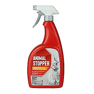 Animal Stopper Repellent - Safe & Effective, All Natural Food Grade Ingredients; Repels Groundhogs, Rabbits, Skunks, Raccoons and Other Garden Animals; Ready to Use, 32 oz. Spray Bottle