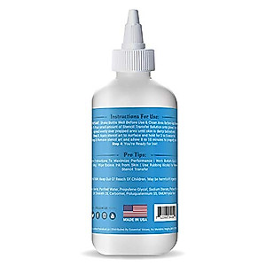 Tattoo Transfer Gel Solution (8 fl oz) Tattoo Stencil Gel For Sharp, Dark & Clean Stencils - Tattoo Transfer Liquid Designed To Last All Day