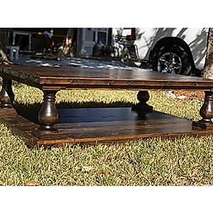 CAROLINA LEG CO. Balustrade Coffee Table Legs - Pine Furniture Legs - Set of 4 - Dimensions: 5" x 10"