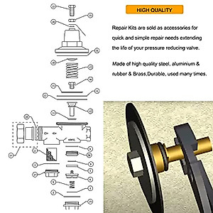 sevencow RK1-600XL Repair Kits compatible with zurn 1" Model 600XL Pressure Reducing Valves
