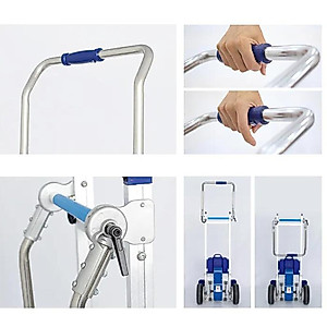 Electric Powered Stair Climber Sack Truck,Fold-L Handle,140 kg/170 kg Load Capacity,Folding Hand Trolley with Removable 48V / 7.5Ah Battery,Button(Instantly Open/Stop),Load170kg