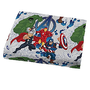 Jay Franco Marvel Avengers Blue Circle Bed Set, Twin