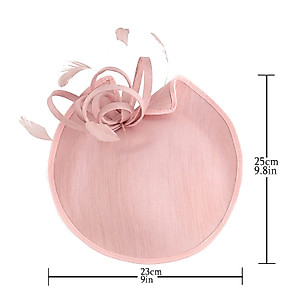 Comott Fascinator Feather Tea Party Pillbox Derby Hat Cocktail Wedding Bridal Fascinators Headband for Women