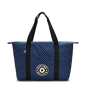 Kipling Art Medium Lite Printed Tote Bag Soft Dot Blue C