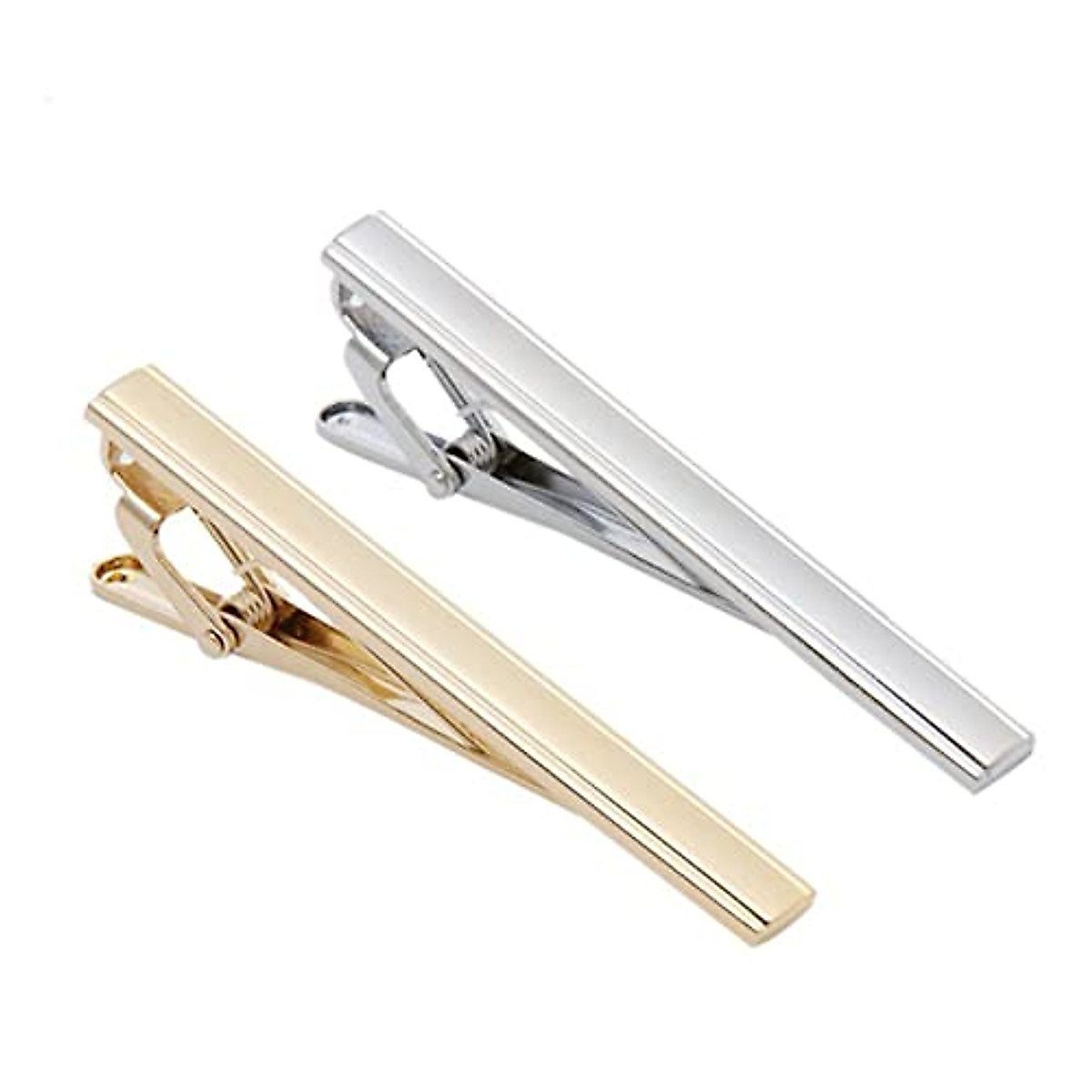 Men Metal Silver Tone Simple Necktie Tie Bar Clasp Clip (Sliver)