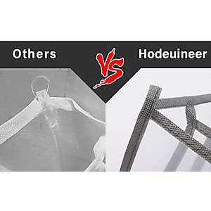 Hodeuineer Wardrobe Clothes Organizer for Jeans,7 Grid Foldable Drawer Organizers For Clothing,Clothes drawer Organizer for Thin Pants,Mesh Clothes Organizer For Folded Clothes(2Pack,Gray Upgraded)