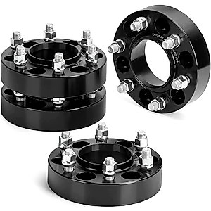 dynofit 6x135 Wheel Spacers for 2004-2014 Ford F150, 1.5 inch(38mm) Thick 87.1mm Hub Bore M14x2.0 Thread Forged Hubcentric 6 Lug Spacers for F-150 Expedition Navigator 2003-2014, Real Forged, 4Pcs