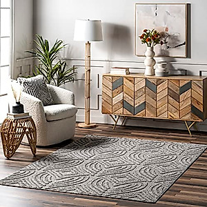 nuLOOM Taryn Moroccan Diamond Indoor/Outdoor Area Rug, 8' x 10', Gray