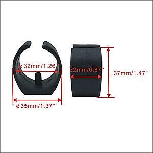 Open Foot pad Furniture Pipe Foot Bayonet pad Anti-Skid Rubber Plastic Open Bayonet Rubber Round Pipe Foot pad (10, ID:1.26 inch（32MM)