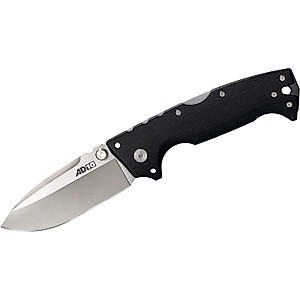 COLD STEEL AD-10 3.5" S35VN Steel Ultra-Sharp Drop Point Blade 5.25" G-10 Handle Tactical Folding Knife with Tri-Ad Locking Mechanism