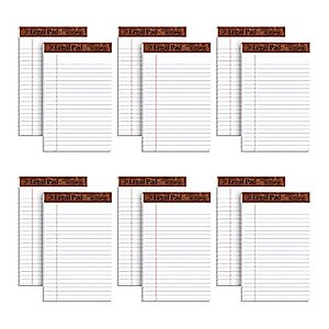 TOPS 5 x 8 Legal Pads, 12 Pack, The Legal Pad Brand, Narrow Ruled, White Paper, 50 Sheets Per Writing Pad, Made in the USA (7500)