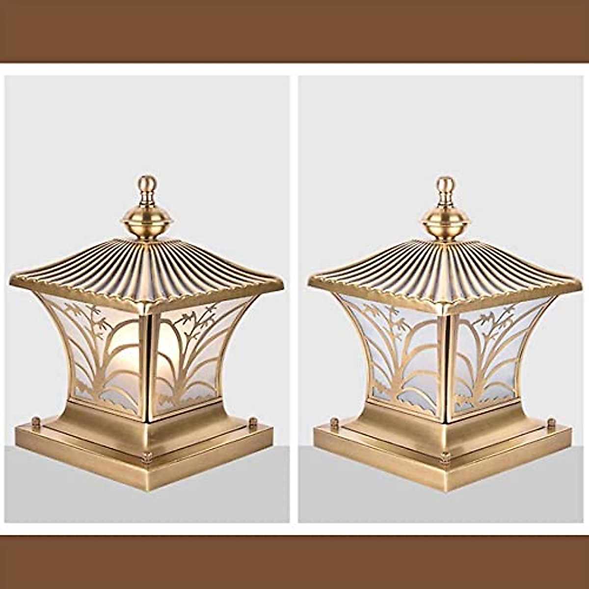 TANKKWEQ Home Garden Outside Stigma Light, Europe Retro Pedestal Lamp Die-cast AluminumLandscape Safety Column Lighting American Fence Lantern E27 Decor