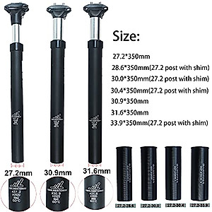 27.2 Suspension SeatPost MTB Mountain Bike Damping Road Track Bicycle Seat Post 27.2mm Adjustable Seat Saddle Tube