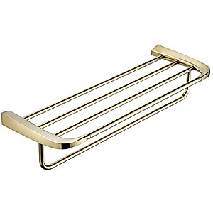 SLSFJLKJ Golden Stainless Steel Towel Rack Towel Rack Bathroom Rack Bathroom Copper Hardware Pendant