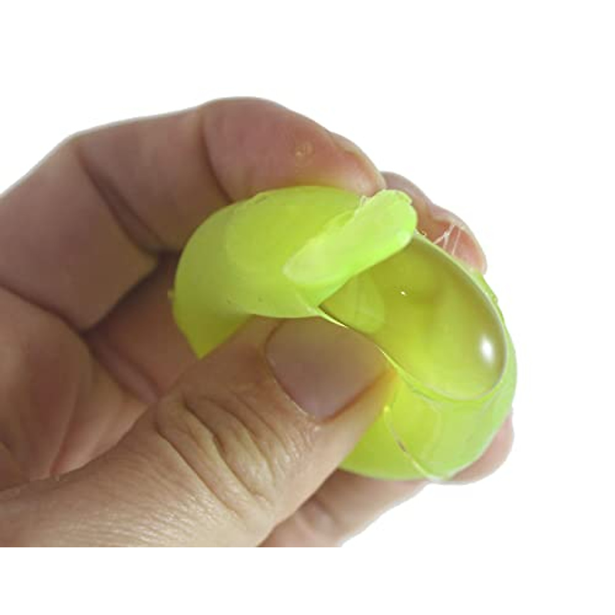 Set of 6 Smaller 1.5" Sugar Balls - Thick Glue/Gel Stretch Ball - Ultra Squishy and Moldable Slow Rise Relaxing Sensory Fidget Stress Toy