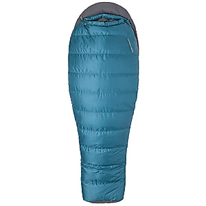Marmot Women’s Lozen Long Mummy Sleeping Bag | Down-Filled, Lightweight, 30-Degree Rating, Late Night/Steel Onyx, Regular