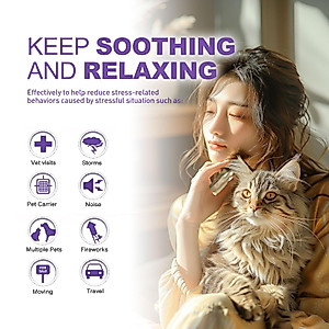 TachengMc 4 Pack Calming Collar for Cats, Cat Collars Efficient Relieve Reduce Anxiety Stress，Make Comfortable Relaxed，Pheromones Collar, Cat Calming Collar Kitten Supplies, Lasting 60 Days, Rainbow