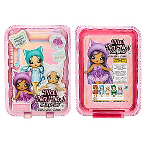 Na! Na! Na! Surprise Sweetest Gems™ Marina Tealstone 7.5" Fashion Doll Aquamarine Birthstone Inspired with Blue Hair, Charmeuse Dress & Brush, Poseable, Great Toy Gift Girls Boys Ages 5 6 7 8+ Years