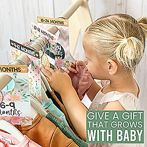 6 Baby Closet Size Dividers Baby Girl - Floral Baby Closet Dividers By Month, Baby Closet Organizer For Nursery Organization, Baby Essentials For Newborn Essentials Baby Girl, Nursery Closet Dividers