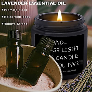 Gifts for Dad from Daughter Son Kids, Funny Birthday Fathers Day Christmas Gifts for Dad Step Dad Father in Law Bonus Dad Daddy, Lavender Scented Candle Gifts for Men