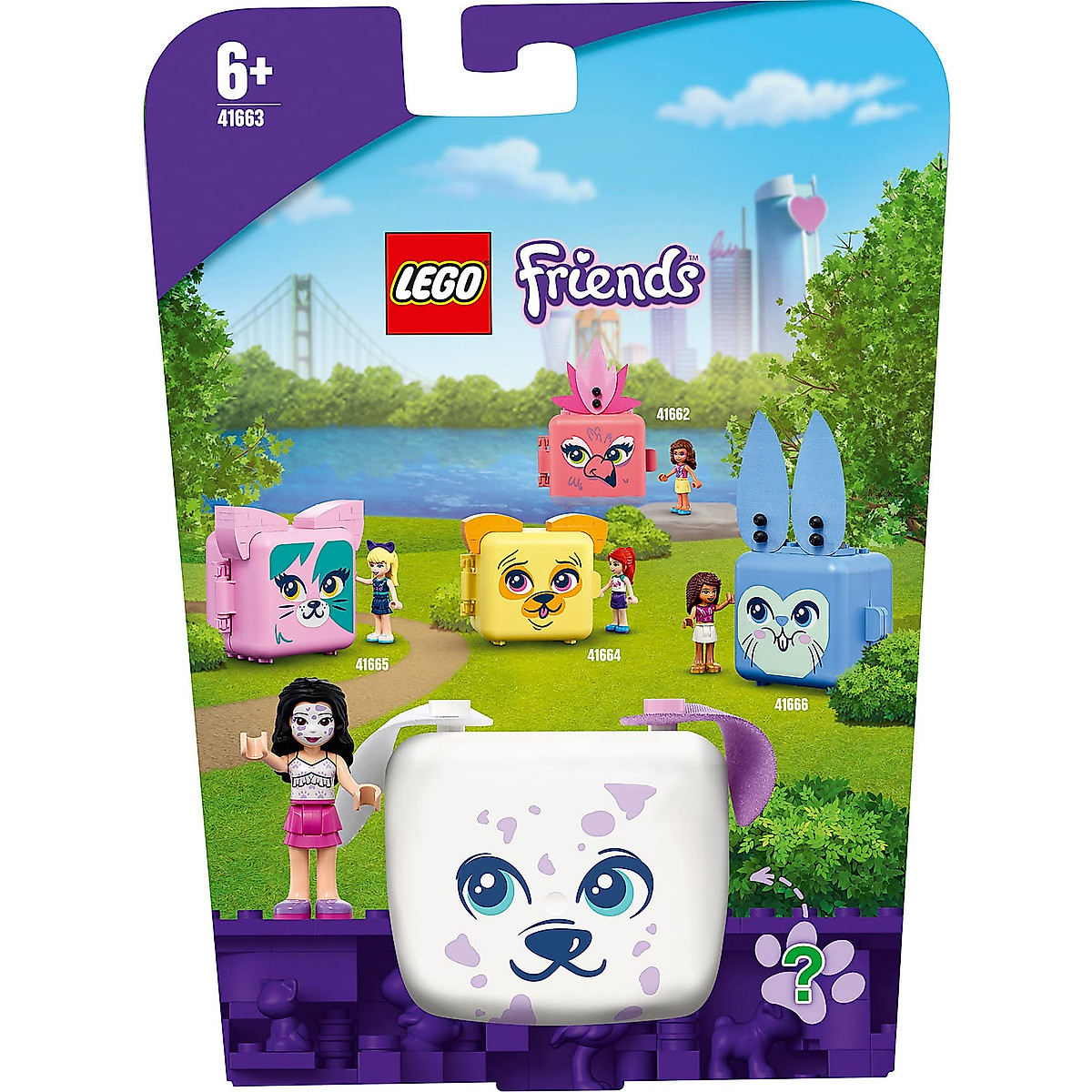 LEGO Friends Emma’s Dalmatian Cube 41663 Building Kit; Puppy Toy Creative Gift for Kids Comes with an Emma Mini-Doll Toy, New 2021 (41 Pieces)