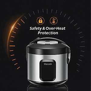 Small Rice Cooker and Food Steamer, 3-4 Cups Uncooked(6-8 Cups Cooked) Mini Rice Maker, Removable Non-Stick Pot Suitable for Cooking, Soups, Stewing, Steaming, Automatic Keep Warm Function