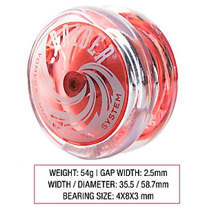 Yomega Raider – Responsive Pro Level Ball Bearing Yoyo, Designed for Advanced String Trick and Looping Play (Color May Vary)