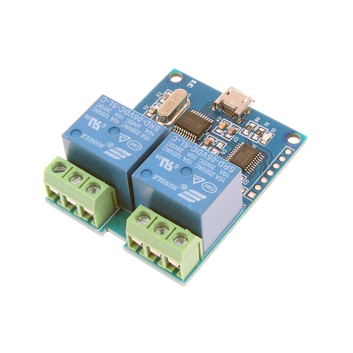 NOYITO 2-Channel Micro USB Relay Module USB Smart Control Switch USB Intelligent Control Switch (2-Channel Micro USB)